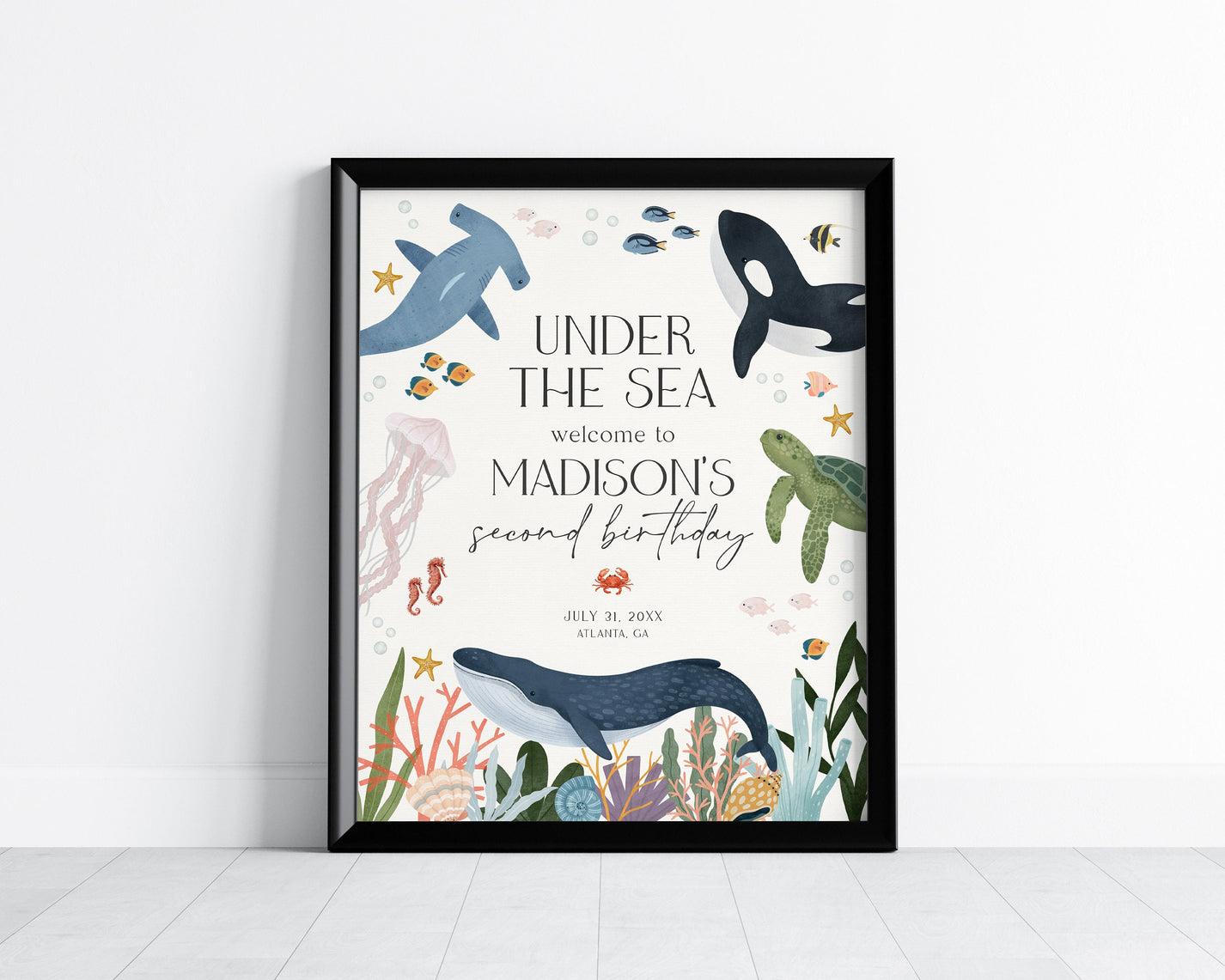 Under the Sea Birthday Welcome Sign Printable Template – Wilde Peach Party