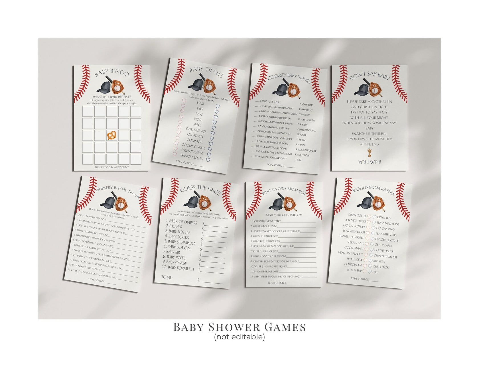 Baseball Baby Shower Bundle Printable Template – Wilde Peach Party