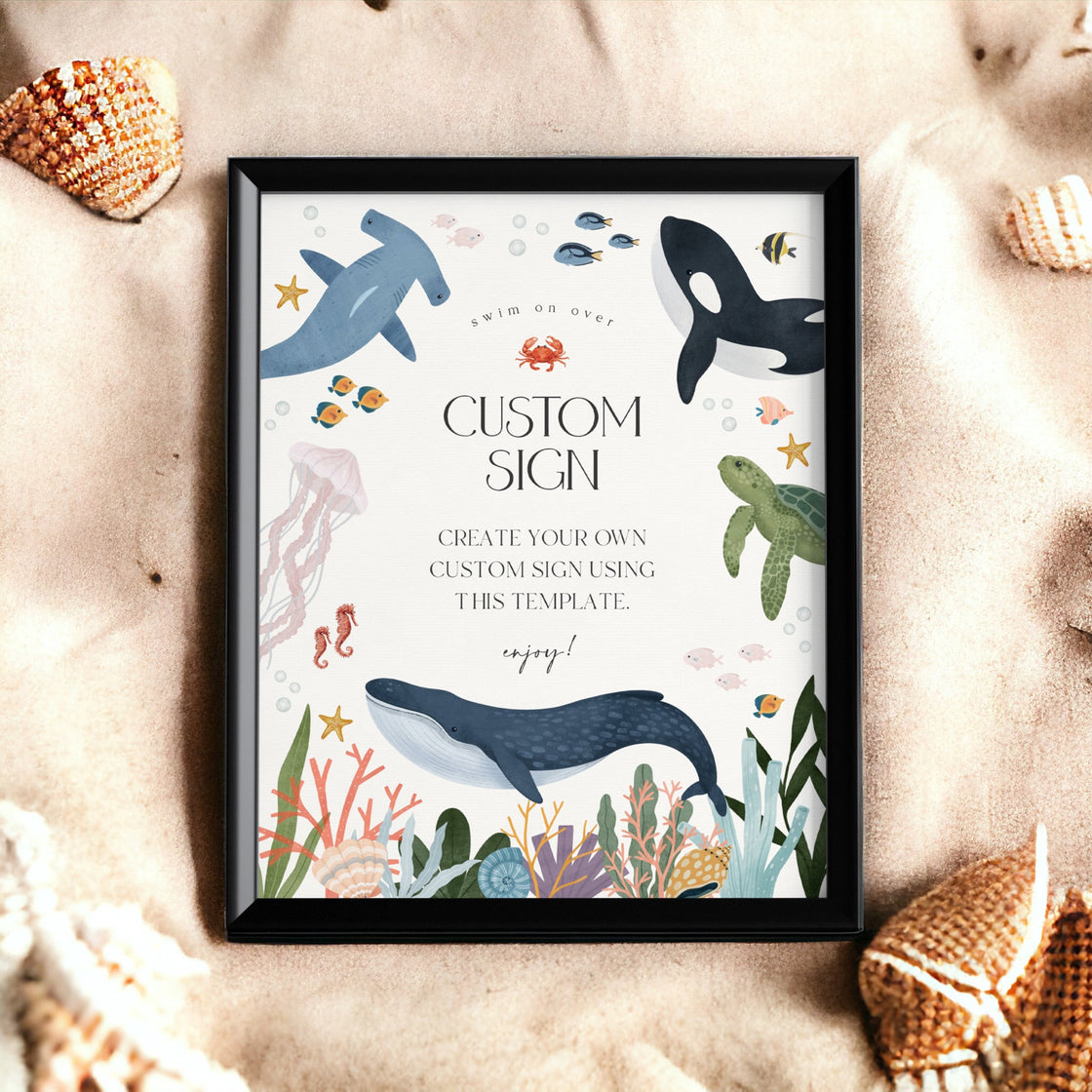Under the Sea Custom Sign Printable Template – Wilde Peach Party