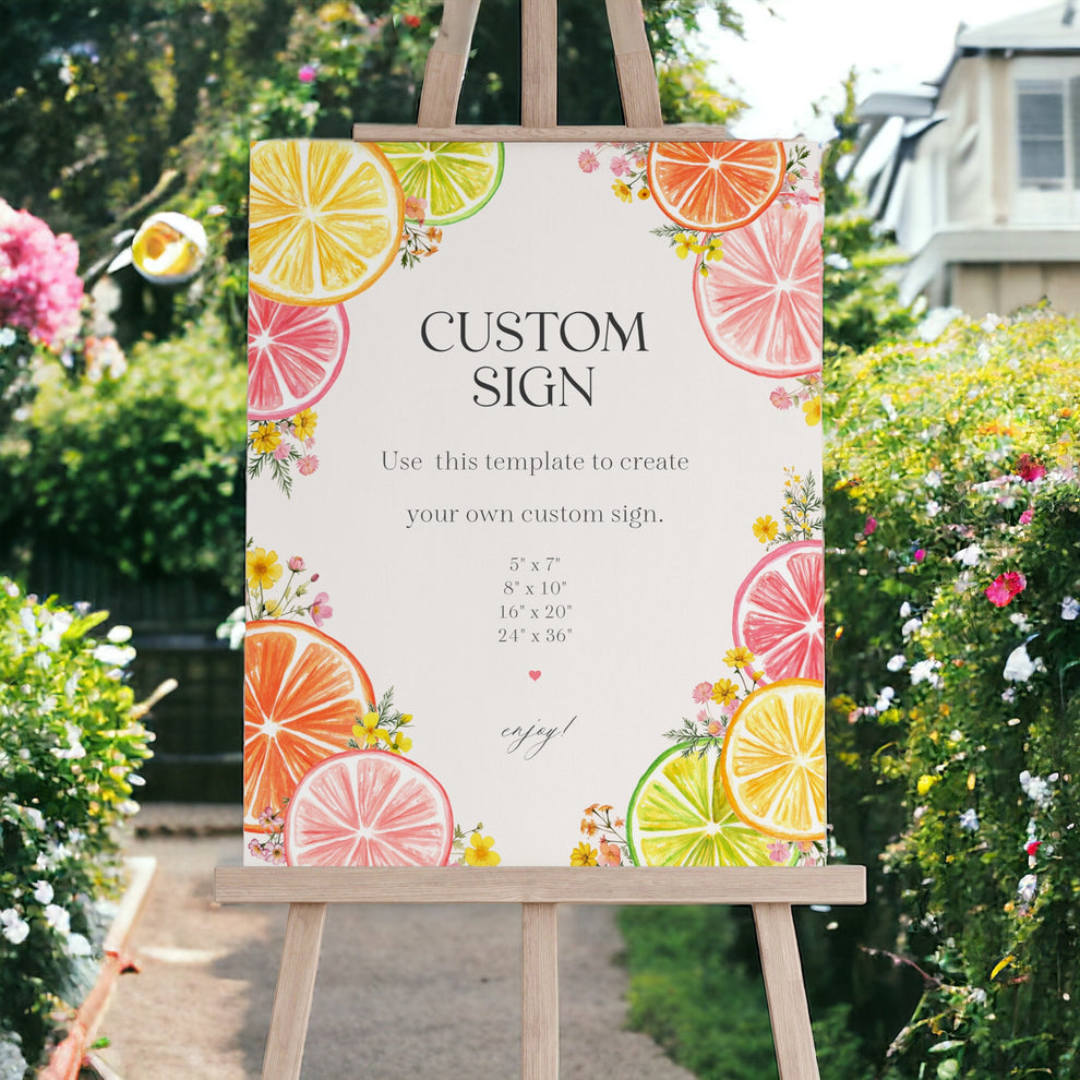Citrus Floral Custom Sign – Wilde Peach Party
