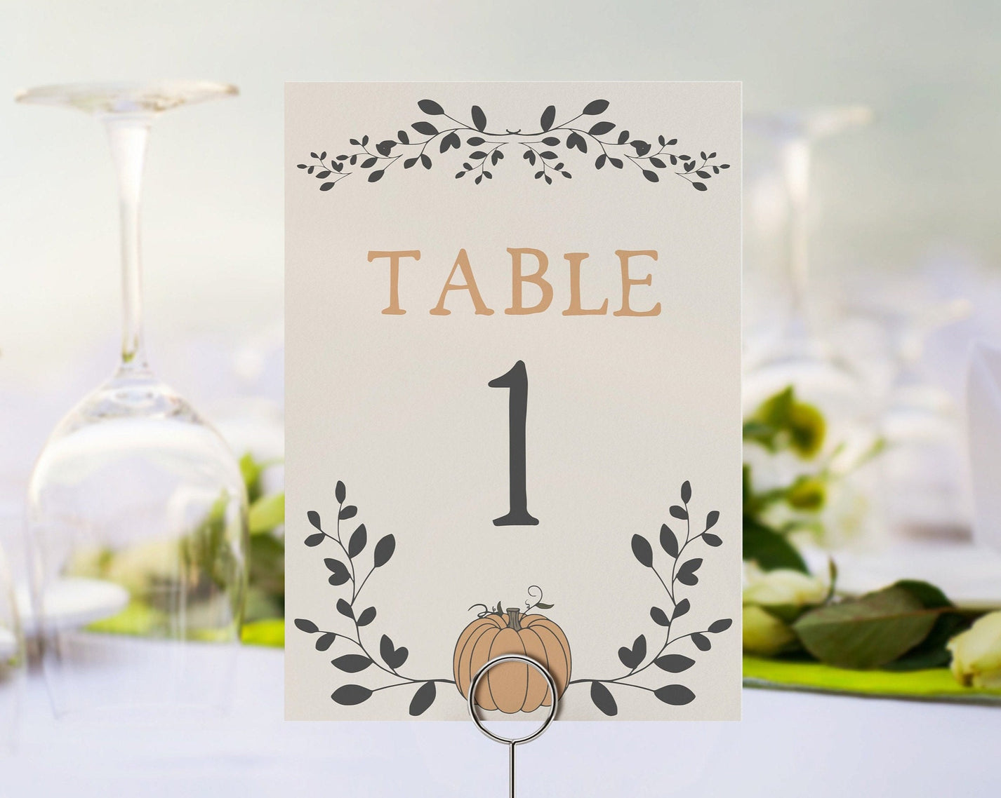 Little Pumpkin Table Numbers Printable Template – Wilde Peach Party