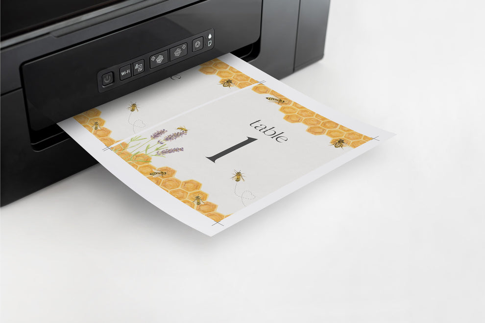 Honey Bee Table Numbers Printable Template – Wilde Peach Party