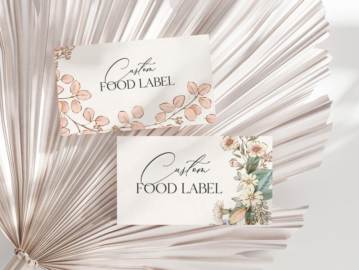 Blush Floral Place Cards Printable Template – Wilde Peach Party