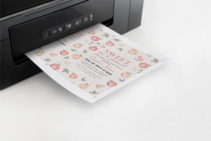 Sweet Peach First Birthday Milestone Sign Printable Template – Wilde ...