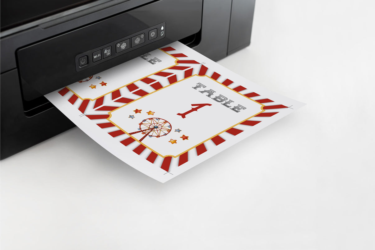 Circus Table Numbers Printable Template – Wilde Peach Party