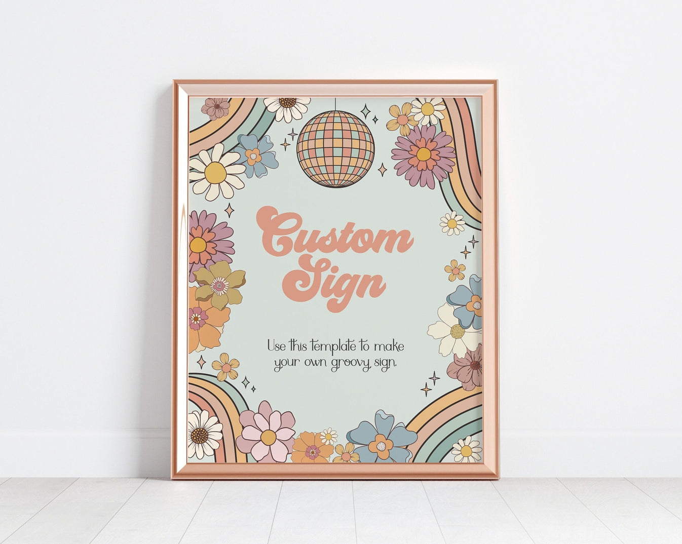 Groovy Floral Custom Sign Printable Template – Wilde Peach Party