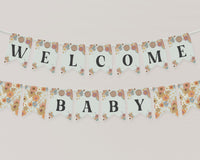 Groovy Floral Baby Shower Banner Printable Template – Wilde Peach Party