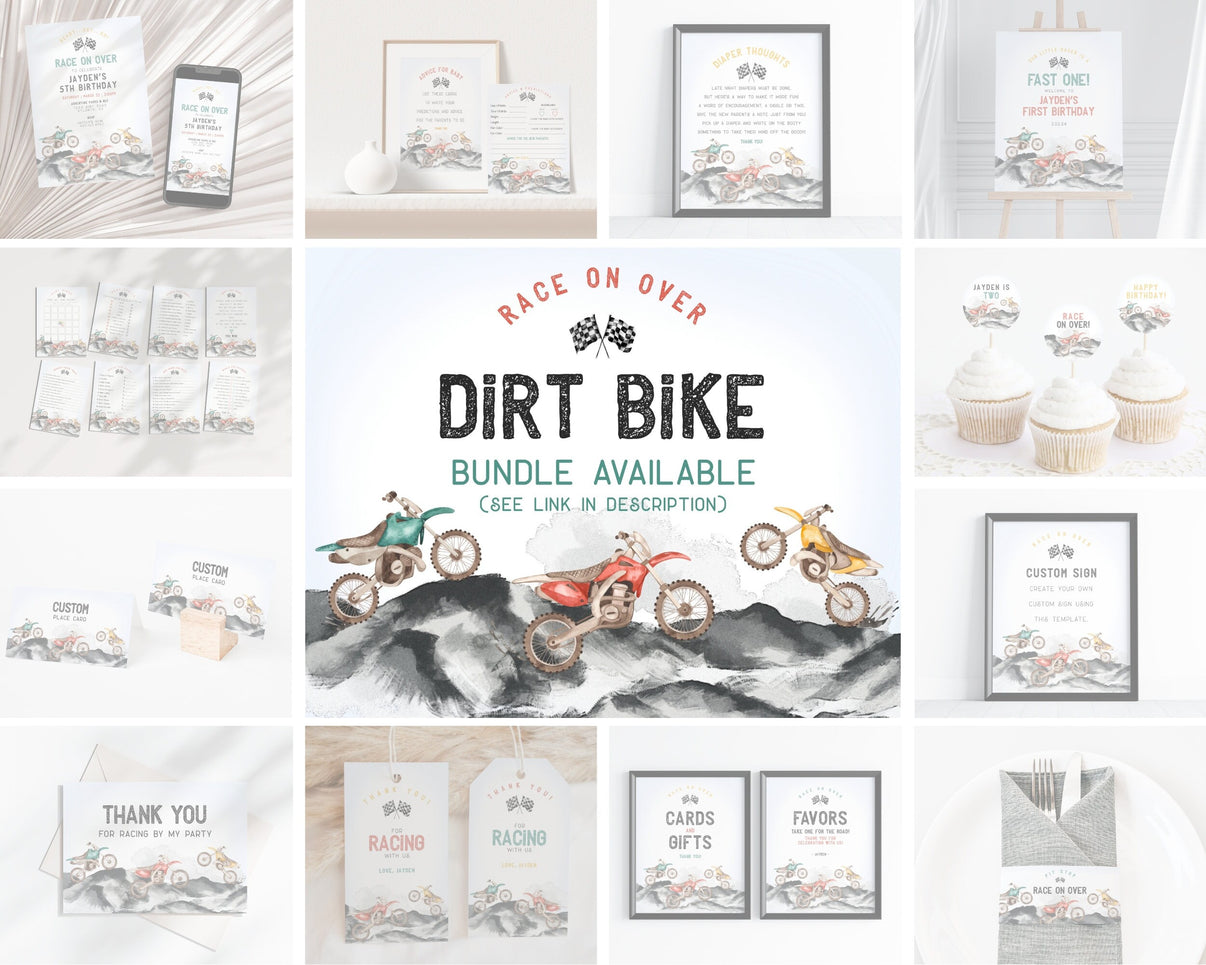 Dirt Bike Table Number Printable Template – Wilde Peach Party