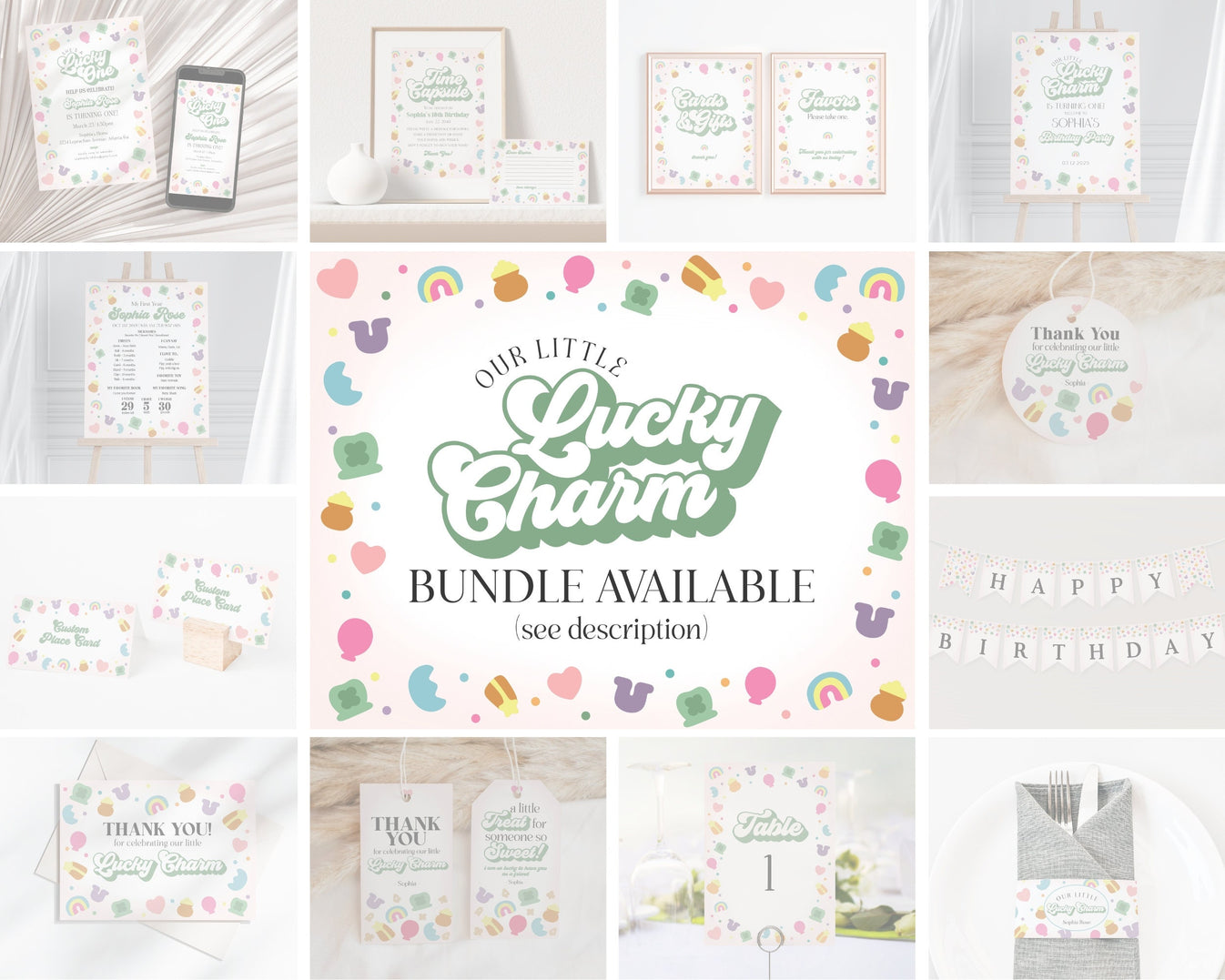 Lucky Charms Baby Shower Welcome Sign Template – Wilde Peach Party