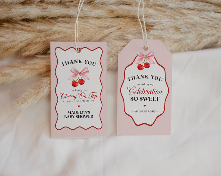 Cherry Sweet Favor Tags Printable Template – Wilde Peach Party