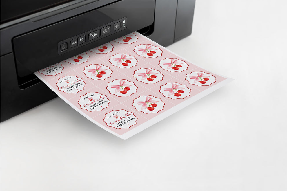 Cherry Sweet Cupcake Toppers Printable Template – Wilde Peach Party